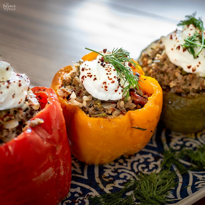 Turkish Stuffed Peppers (Etli Biber Dolması) - The Navage Patch