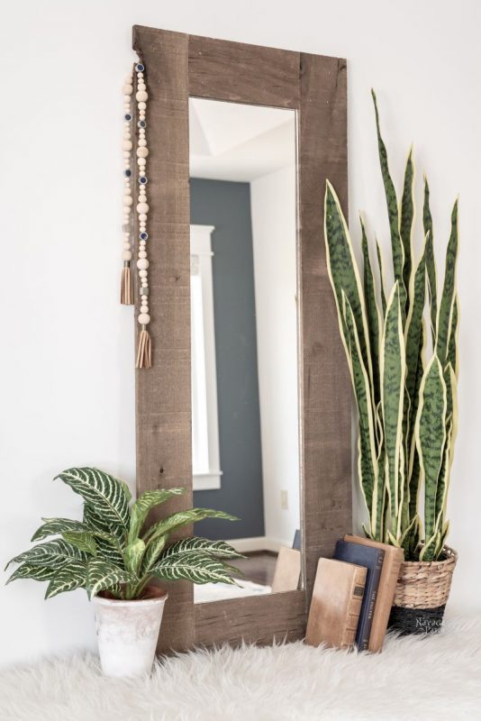 DIY Rustic Mirror Frame - The Navage Patch