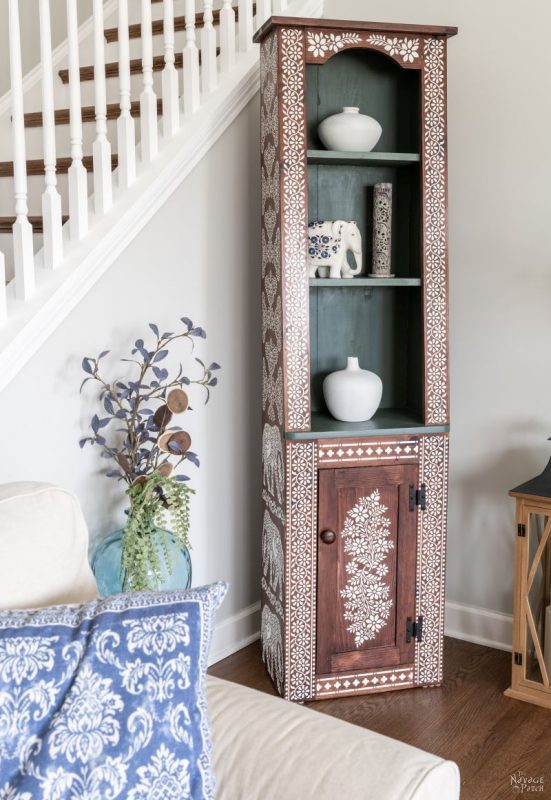 DIY Indian Bone Inlay Living Room Cabinet - The Navage Patch